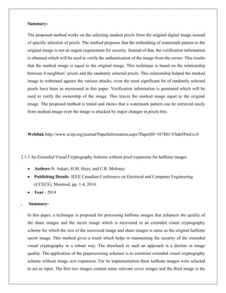 Extended Visual Cryptography Using Watermarking | PDF