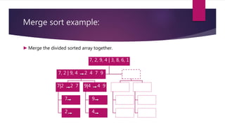Merge and merge sorting | PPT