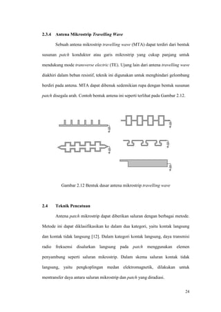 PERANCANGAN ANTENA MIKROSTRIP PATCH BUJUR SANGKAR DENGAN FREKUENSI ...