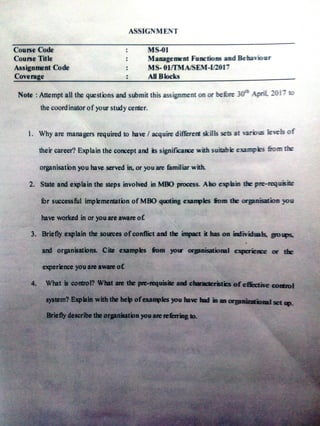 MS-01 Management Functions and Behavior | PDF