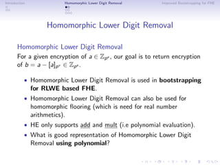 Homomorphic Lower Digit Removal and Improved FHE Bootstrapping by ...