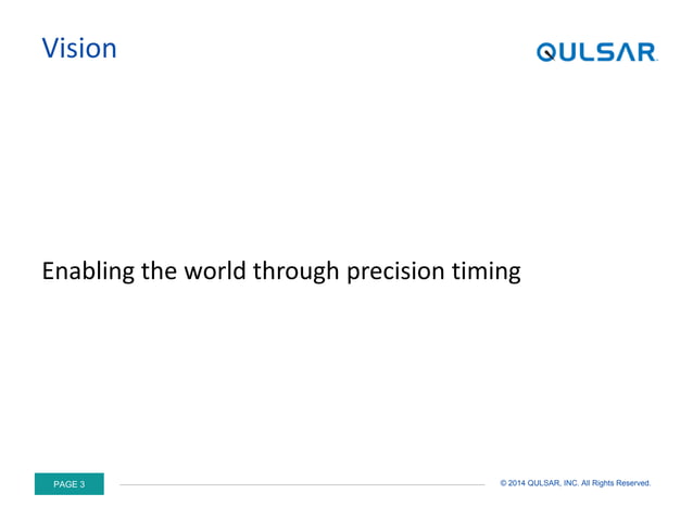 The New Qulsar : a precision timing & monitoring company | PPT