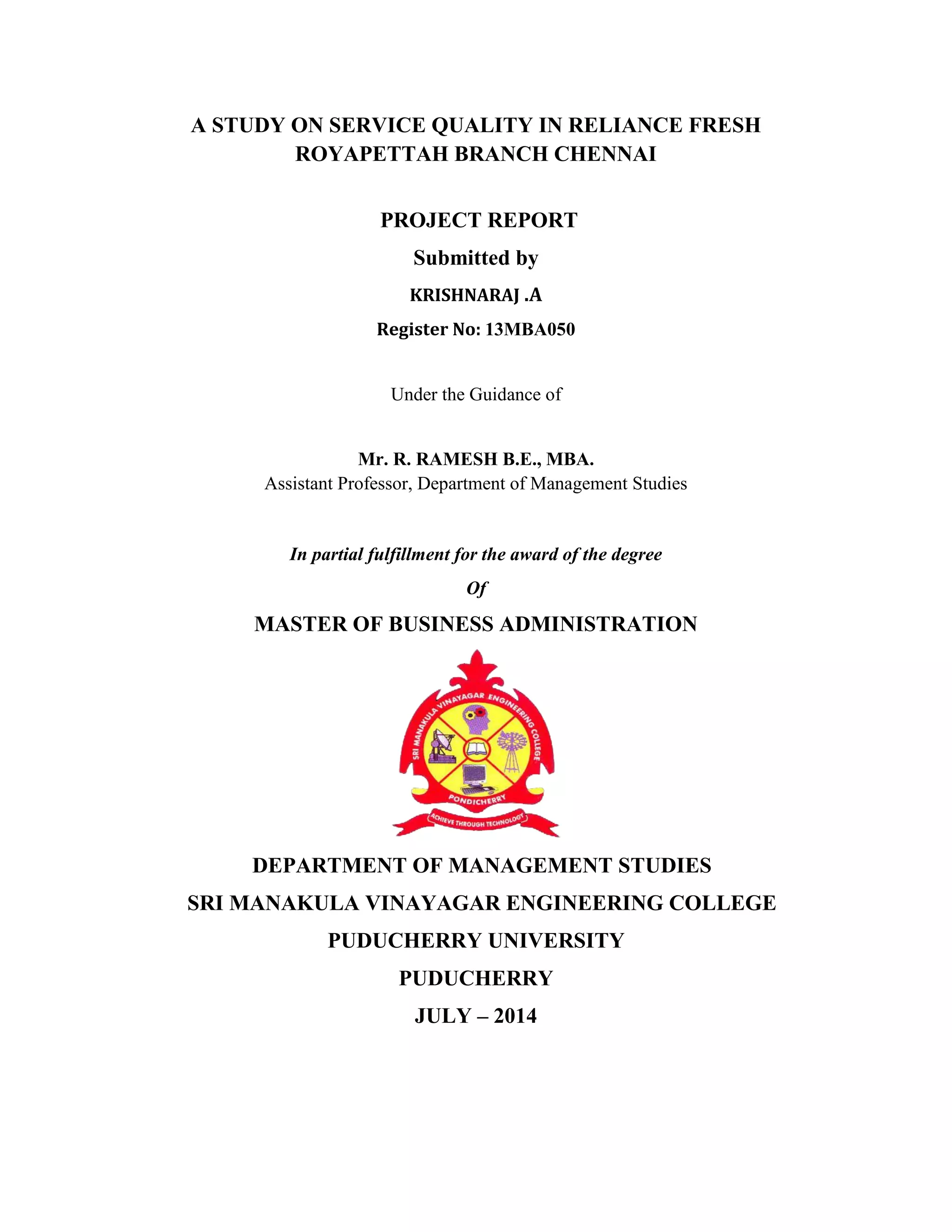 MBA marketing project | PDF