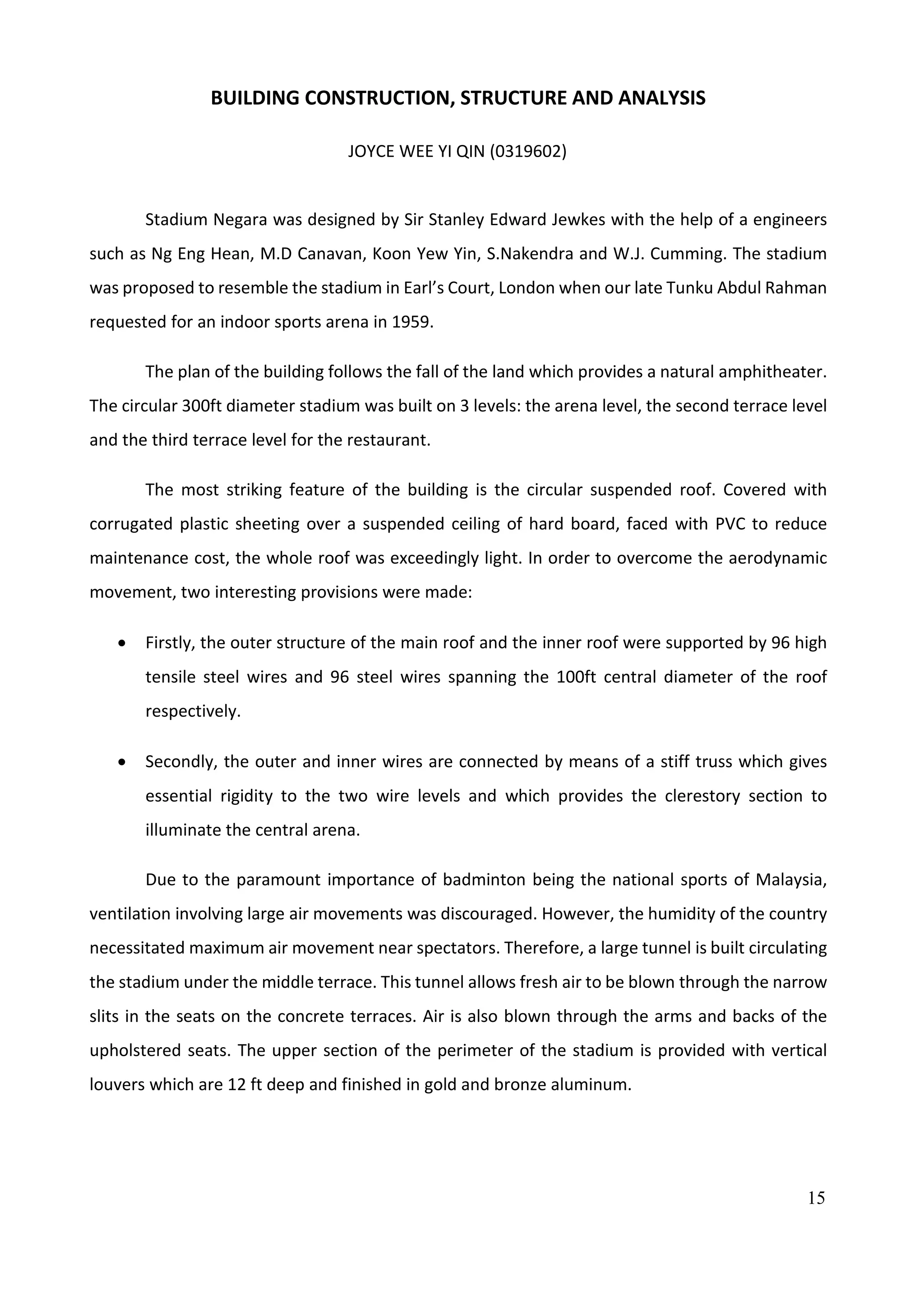 DOCUMENTATION OF STADIUM NEGARA | PDF