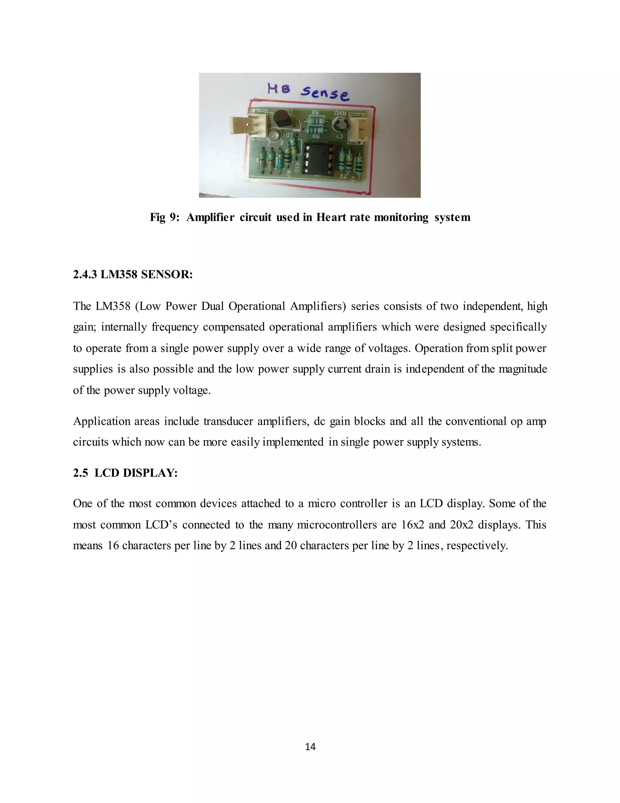 REAL TIME HEART BEAT MONITORING SYSTEM USING PIC16F876 MICROCONTROLLER ...