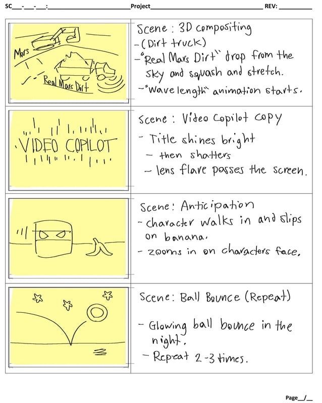 Animatic Storyboard Reel