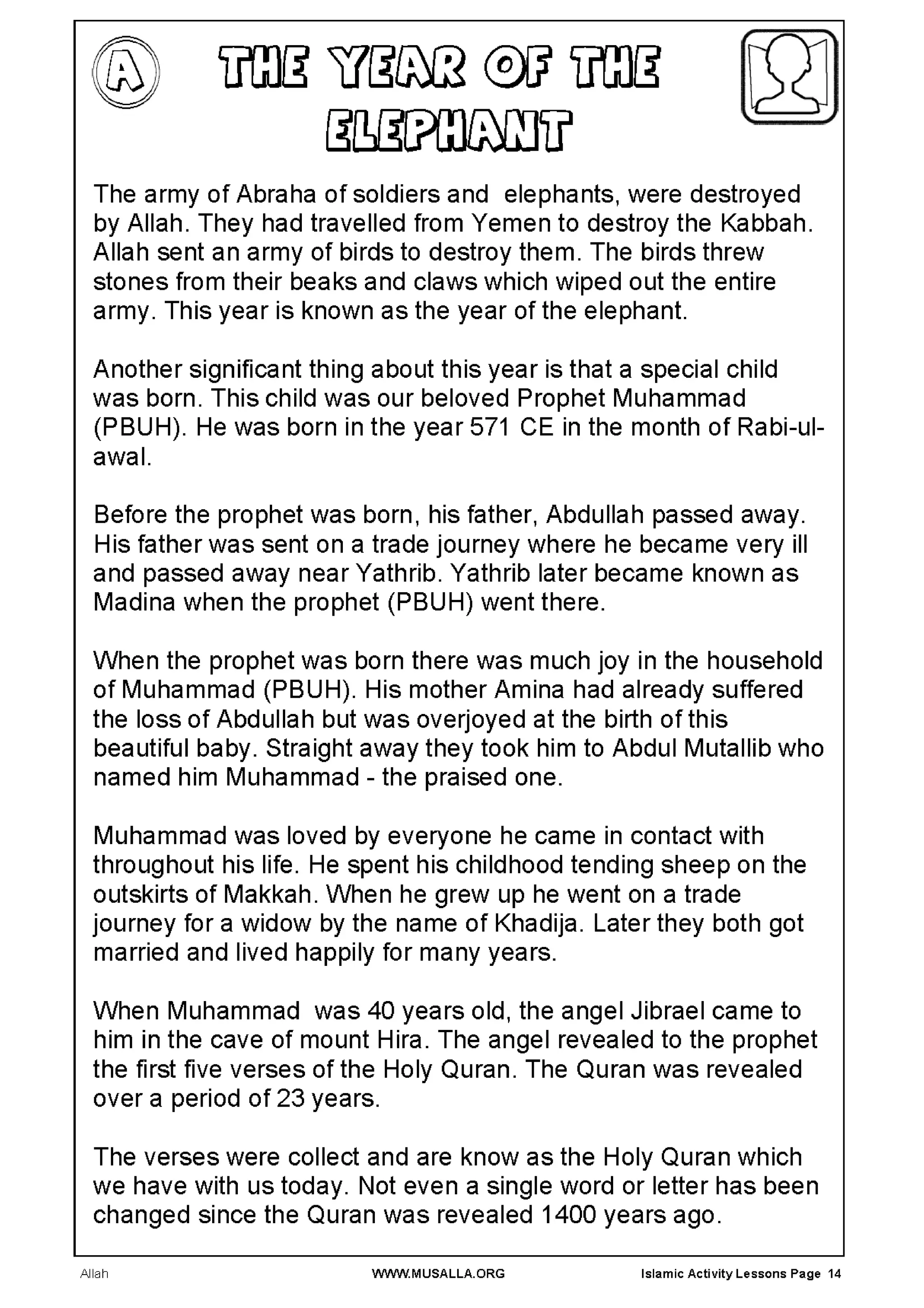 Islamic Activity Book for Kids (Full Vol.1 & 2 Combined pdf) | PDF