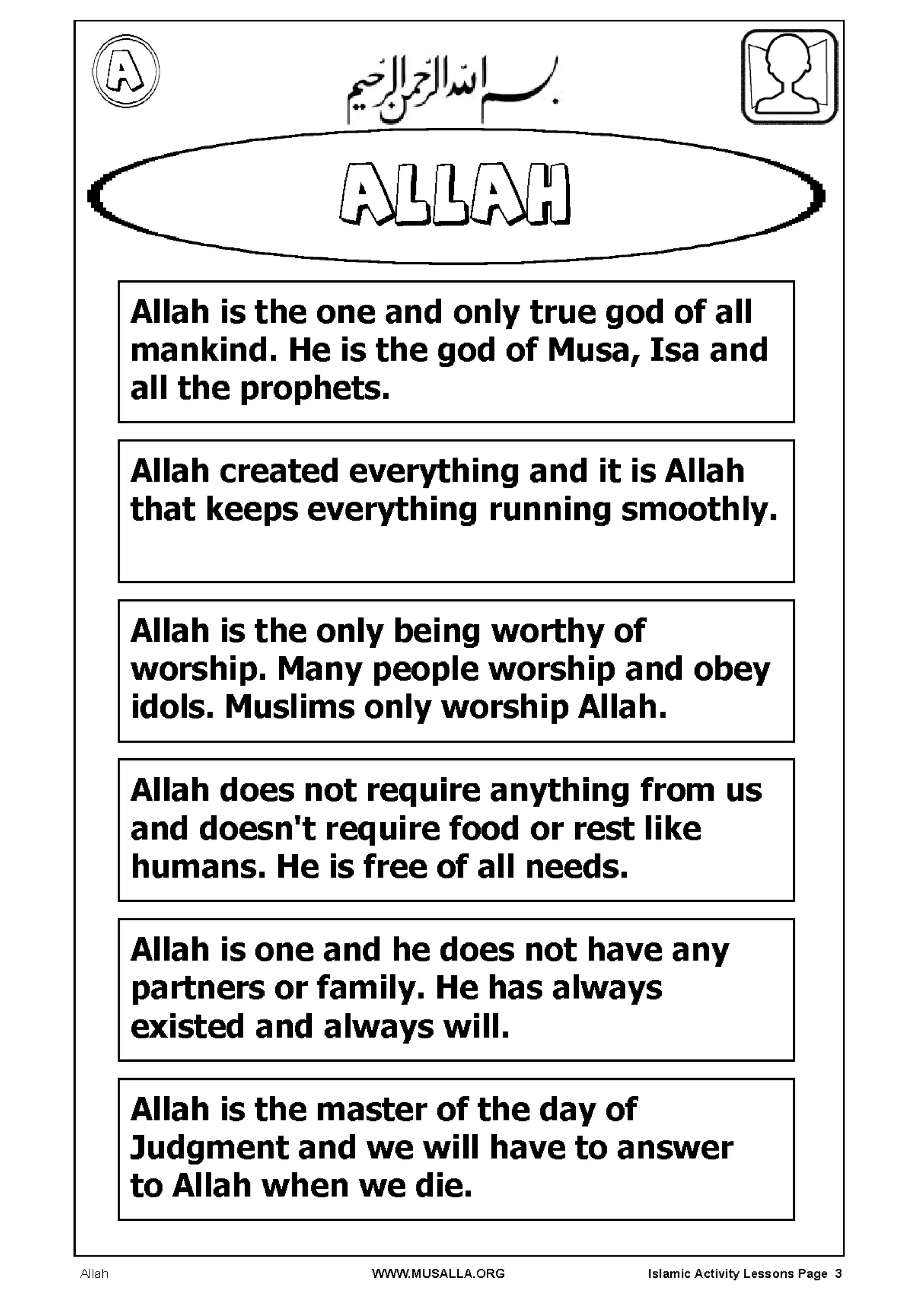 Islamic Activity Book for Kids (Full Vol.1 & 2 Combined pdf) | PDF