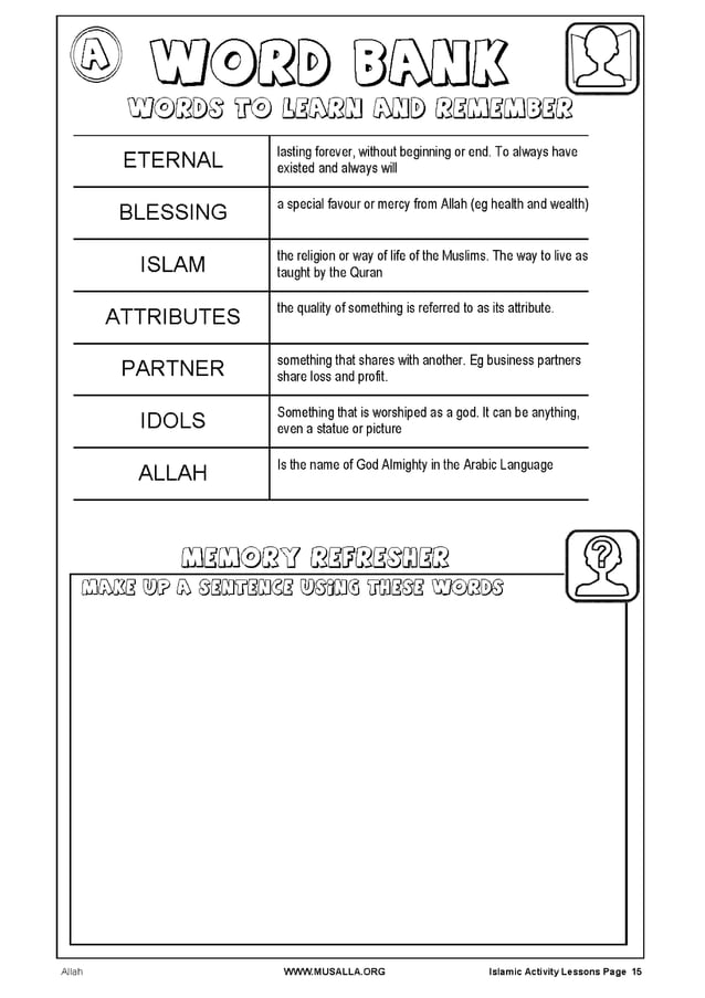 Islamic Activity Book for Kids (Full Vol.1 & 2 Combined pdf) | PDF