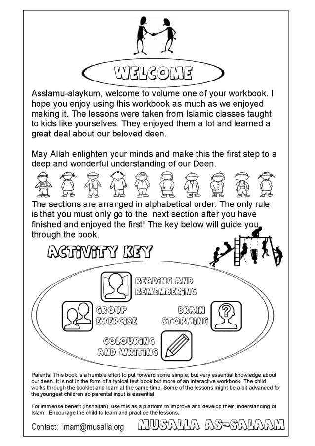 Islamic Activity Book for Kids (Full Vol.1 & 2 Combined pdf) | PDF