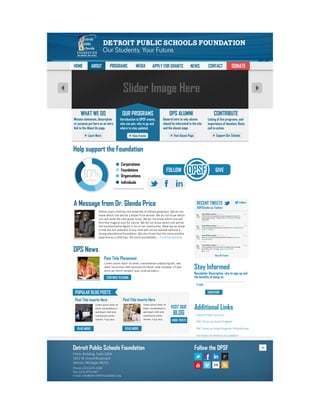 Detroit Public School Foundation Web Redesign | PDF