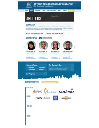 Detroit Public School Foundation Web Redesign | PDF
