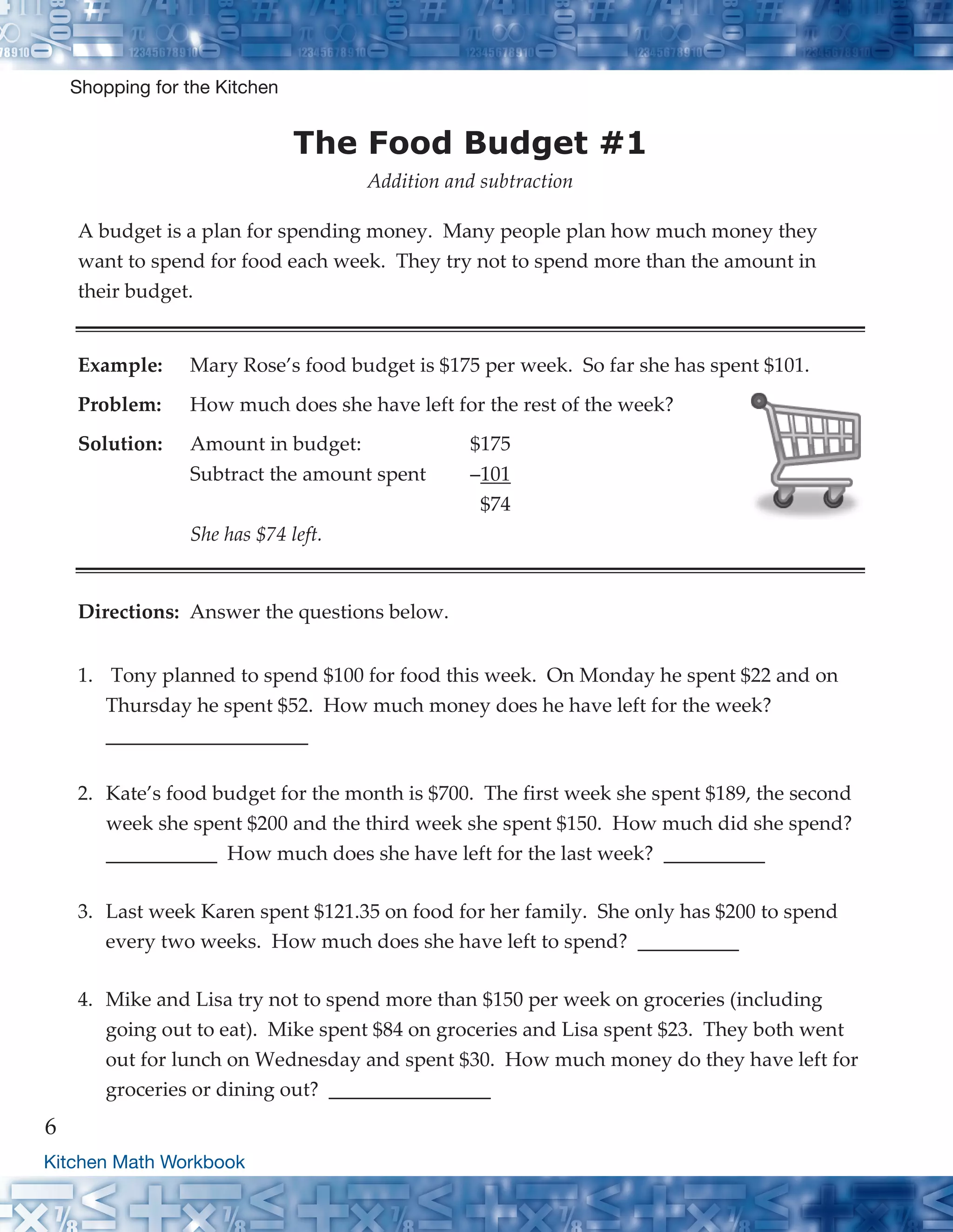 Real World Math (Packet for Home) | PDF