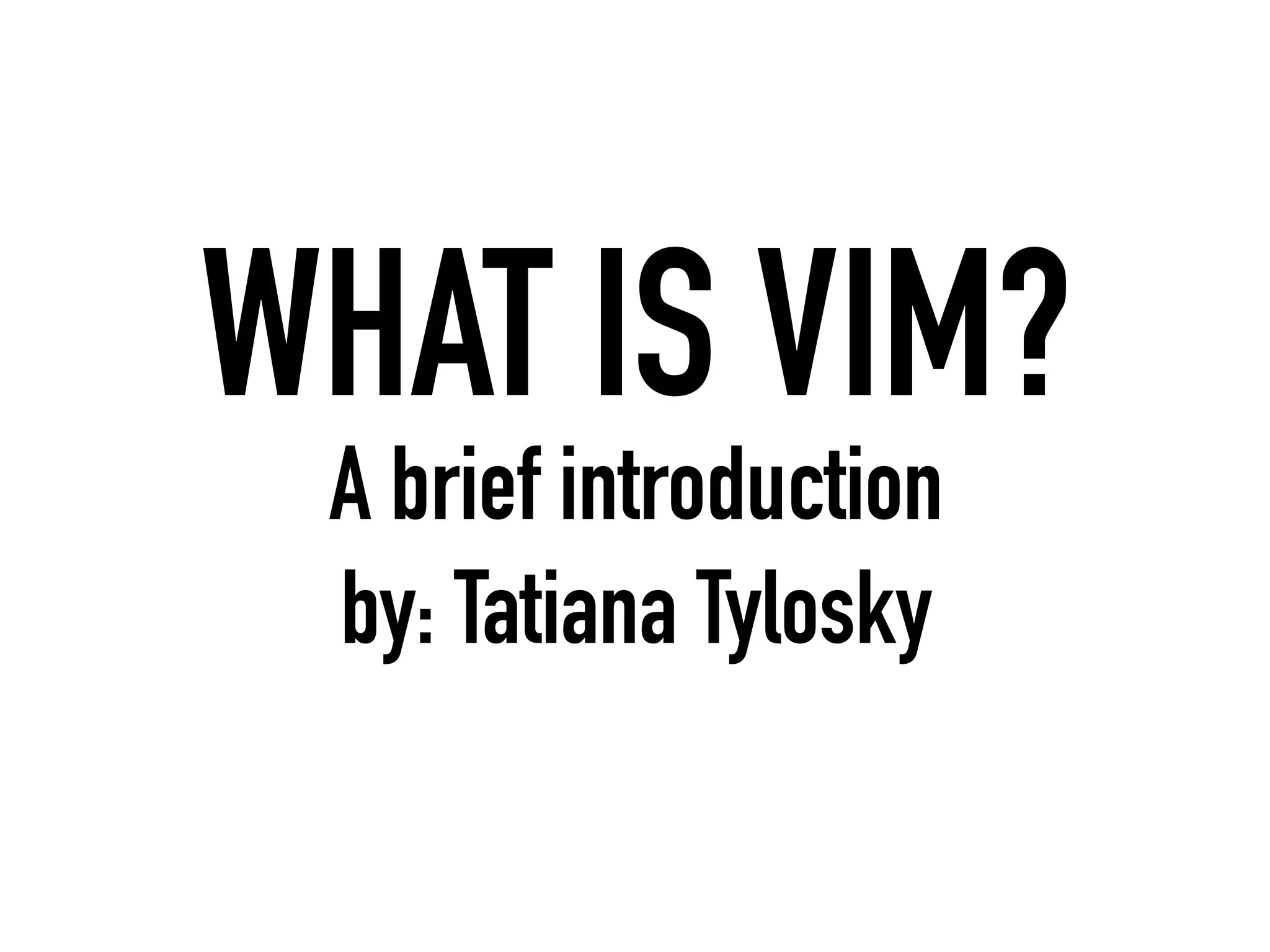 What is Vim? | PDF