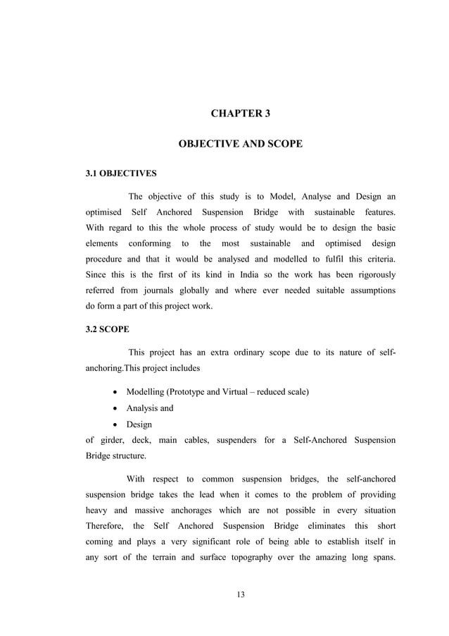 Modelling Analysis and Design of Self Anchored Suspension Bridge | PDF