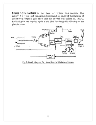 Seminar Report on MHD (Magneto Hydro Dynamics) | PDF