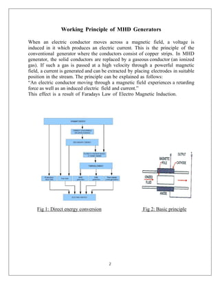 Seminar Report on MHD (Magneto Hydro Dynamics) | PDF