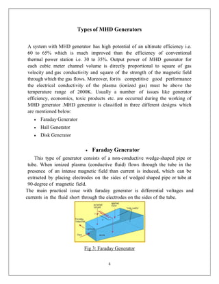 Seminar Report on MHD (Magneto Hydro Dynamics) | PDF