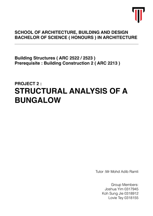 Building Structure - Structural Analysis of a bungalow | PDF | Civil ...