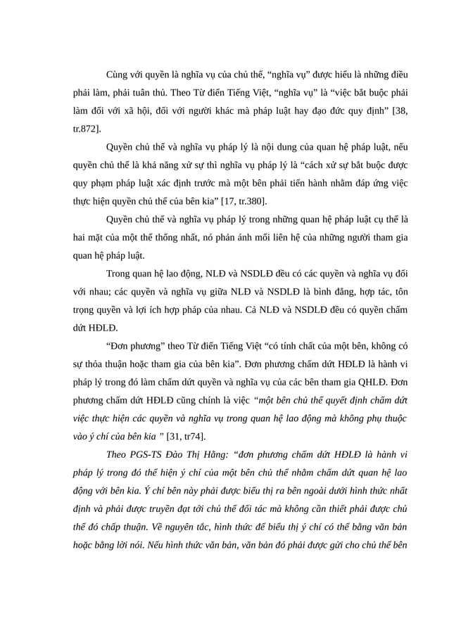 Đơn phương chấm dứt hợp đồng lao động của người sử dụng lao động theo pháp luật Việt Nam từ thực ...