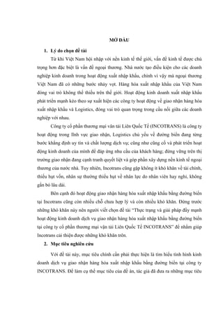 THỰC TRẠNG VÀ GIẢI PHÁP ĐẨY MẠNH HOẠT ĐỘNG KINH DOANH DỊCH VỤ GIAO NHẬN HÀNG HÓA XUẤT NHẬP KHẨU ...