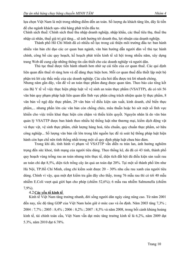 luận văn TIỂU LUẬN MÔN LẬP KẾ HOẠCH KINH DOANH dự án nhà hàng băng chuyền chay minh tâm | PDF