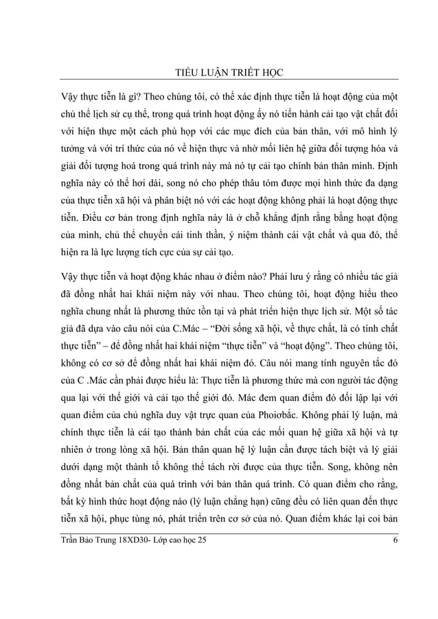 Quan điểm về đời sống về thực tiễn, phải là quan điểm thứ nhất và cơ bản của lý luận về nhận ...