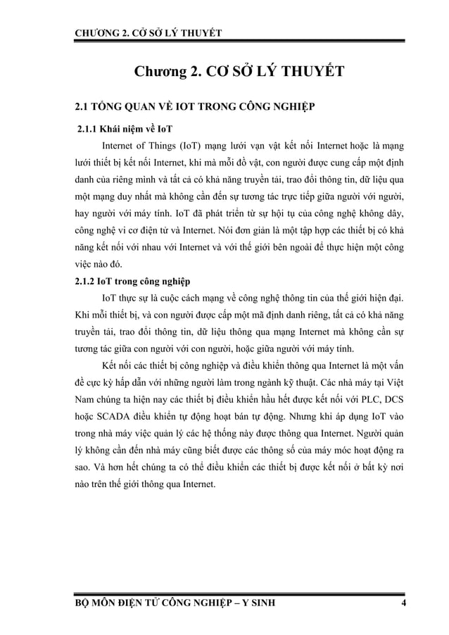 Ứng dụng công nghệ IoT để thiết kế hệ thống giám sát và điều khiển thiết bị công nghiệp | PDF