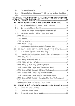 cong tac phan tich cong viec tai tap doan truyen thong vang | PDF