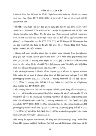 Luận văn: Nghiên cứu tính toán sức chịu tải cọc khoan nhồi theo tiêu chuẩn TCVN 10304:2014 và ...