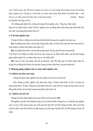 Luận văn: Dạy học khái niệm hàm số với phần mềm Cabri II Plus, HAY | PDF