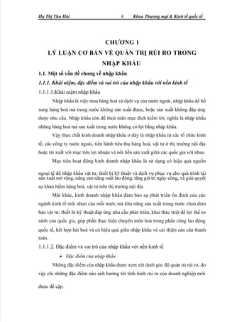 Đề tài: Quản trị rủi ro trong nhập khẩu hàng hoá của công ty cổ phần dược trung ương Mediplantex ...
