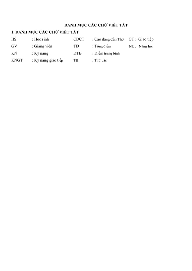 Luận văn: Kỹ năng giao tiếp của sinh viên Sư phạm trường Cao đẳng Cần Thơ | PDF