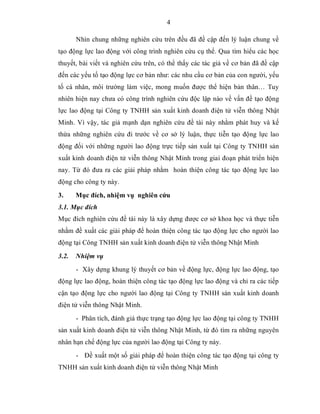 Luận văn: Hoàn thiện công tác tạo động lực lao động tại Công ty TNHH sản xuất kinh doanh điện tử ...