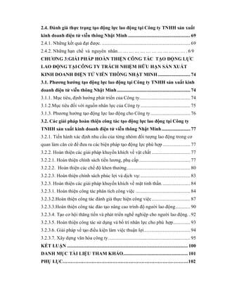 Luận văn: Hoàn thiện công tác tạo động lực lao động tại Công ty TNHH sản xuất kinh doanh điện tử ...