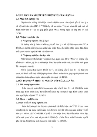 Luận án: Những yếu tố tâm lý xã hội liên quan đến trầm cảm ở phụ nữ sau sinh | PDF