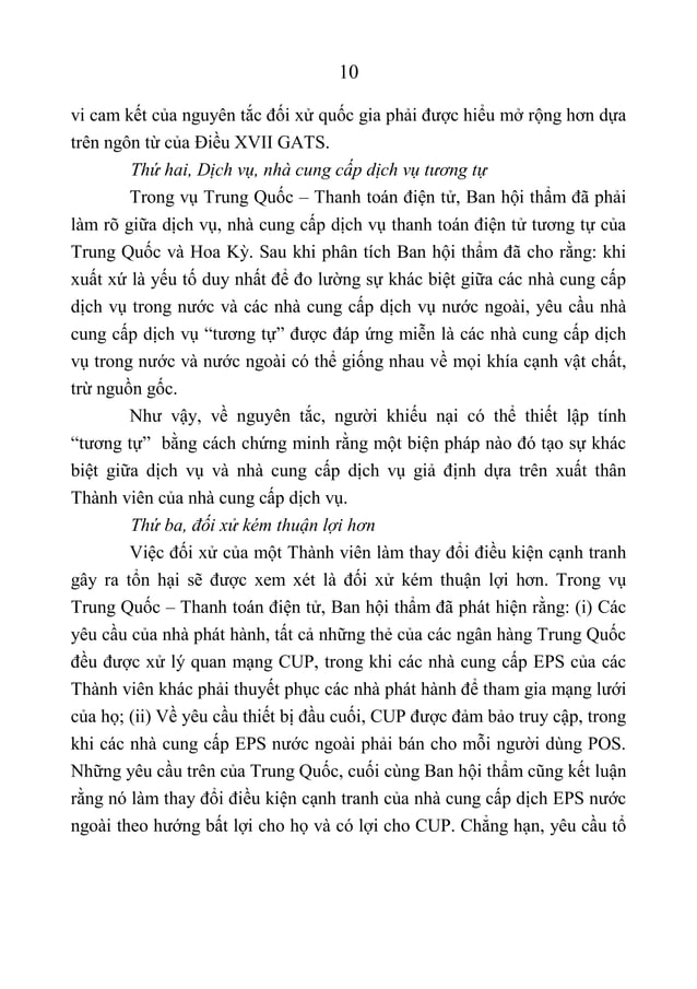 Luận văn: Các nguyên tắc cơ bản trong hiệp định GATS và việc thực thi ở Việt Nam | PDF