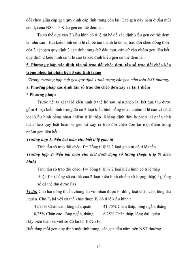 Đề tài: Phương pháp xác định tần số trao đổi chéo đơn, tần số trao đổi ...