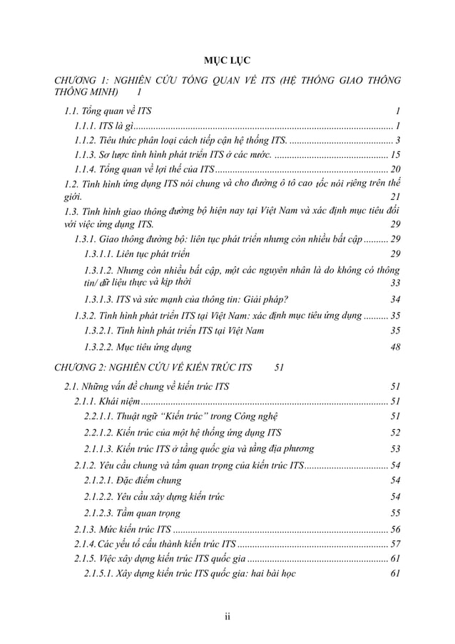 Đề tài: Nghiên cứu ứng dụng giao thông thông minh (ITS) trong quản lý khai thác, điều hành giao ...