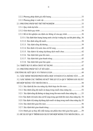 Đề tài: Nghiên cứu sản xuất đồ hộp măng tây muối chua, HAY | PDF