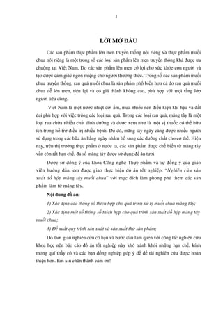 Đề tài: Nghiên cứu sản xuất đồ hộp măng tây muối chua, HAY | PDF