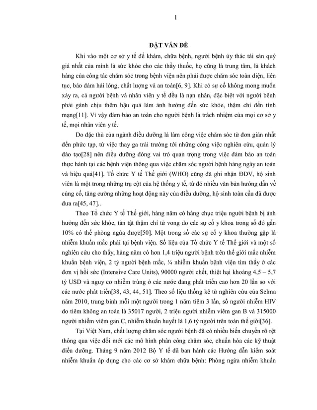 Luận văn: Thực trạng tuân thủ quy trình đặt và chăm sóc kim luồn tĩnh mạch ngoại vi của điều ...