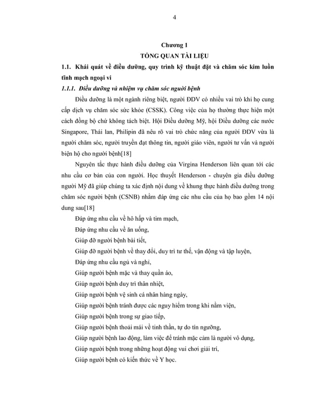 Luận văn: Thực trạng tuân thủ quy trình đặt và chăm sóc kim luồn tĩnh mạch ngoại vi của điều ...