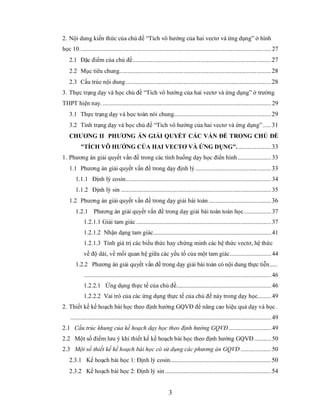 Luận văn: Sử dụng các phương án giải quyết vấn đề trong dạy học chủ đề tích vô hướng của hai ...