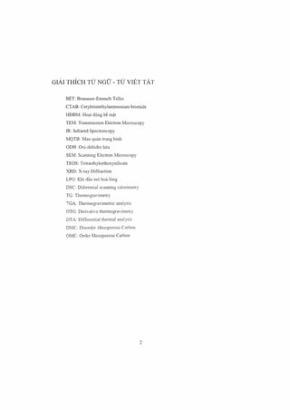 Đề tài: Nghiên cứu tổng hợp vật liệu xốp mao quản trung bình tiên tiến (cấu trúc khung cacbon ...