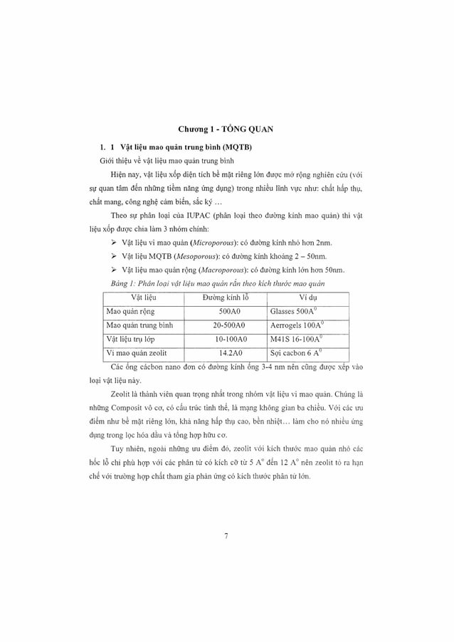 Đề tài: Nghiên cứu tổng hợp vật liệu xốp mao quản trung bình tiên tiến (cấu trúc khung cacbon ...