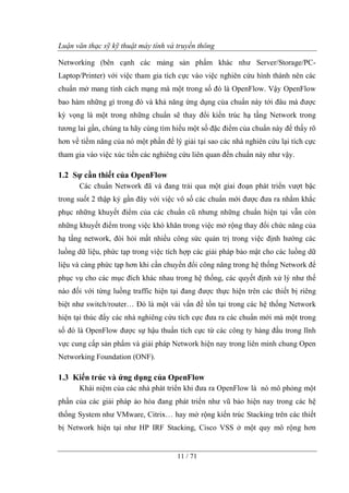 Luận văn: Nghiên cứu công nghệ ảo hóa mạng với open flow | PDF