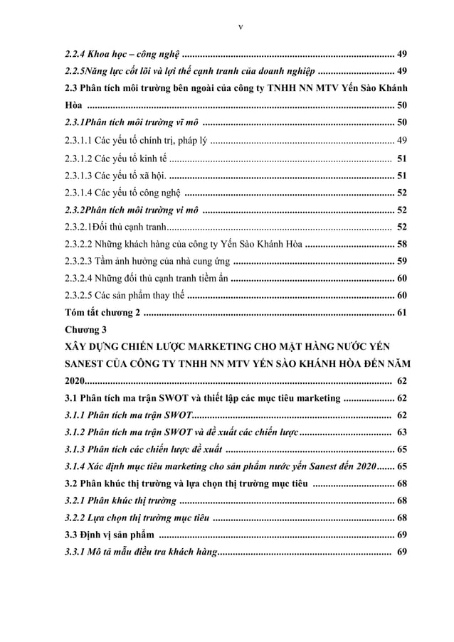 Luận văn: Xây dựng chiến lược marketing cho mặt hàng nước yến sanest của công ty TNHH nhà nước ...