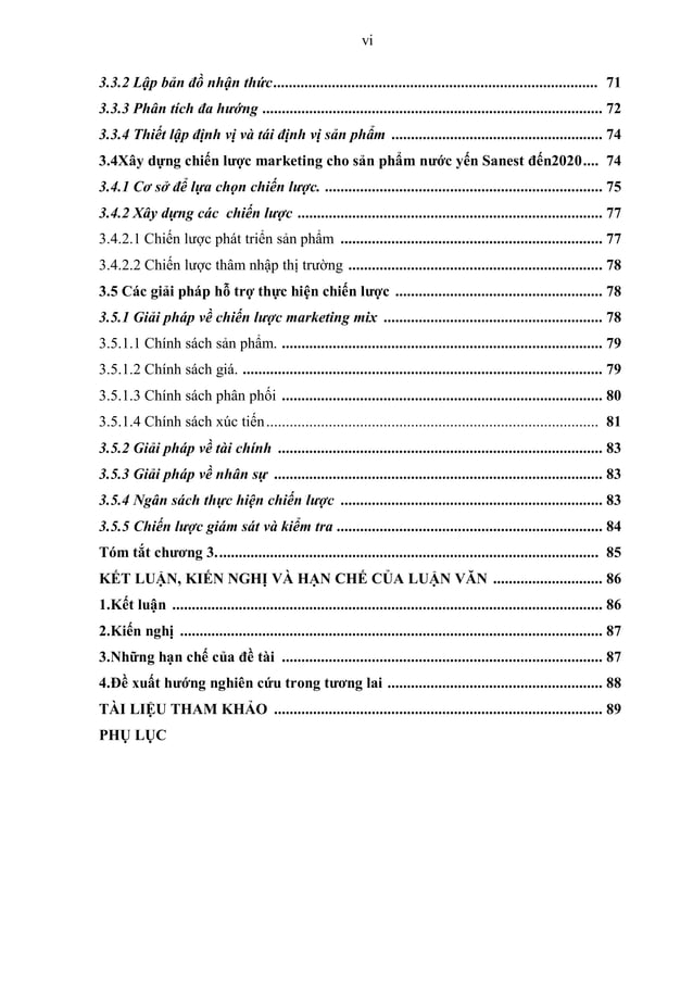 Luận văn: Xây dựng chiến lược marketing cho mặt hàng nước yến sanest của công ty TNHH nhà nước ...