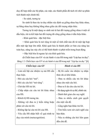 Đề tài: Phát triển tư duy sáng tạo cho học sinh lớp 8 trung học cơ sở thông qua dạy học chương ...